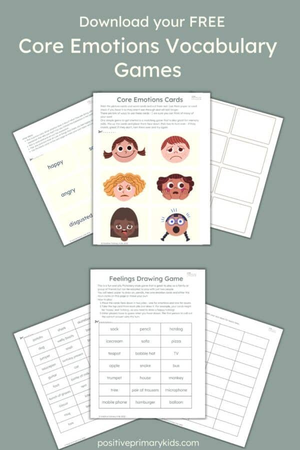 Emotional Vocabulary 101 - 3 Core Emotion Activities for Kids